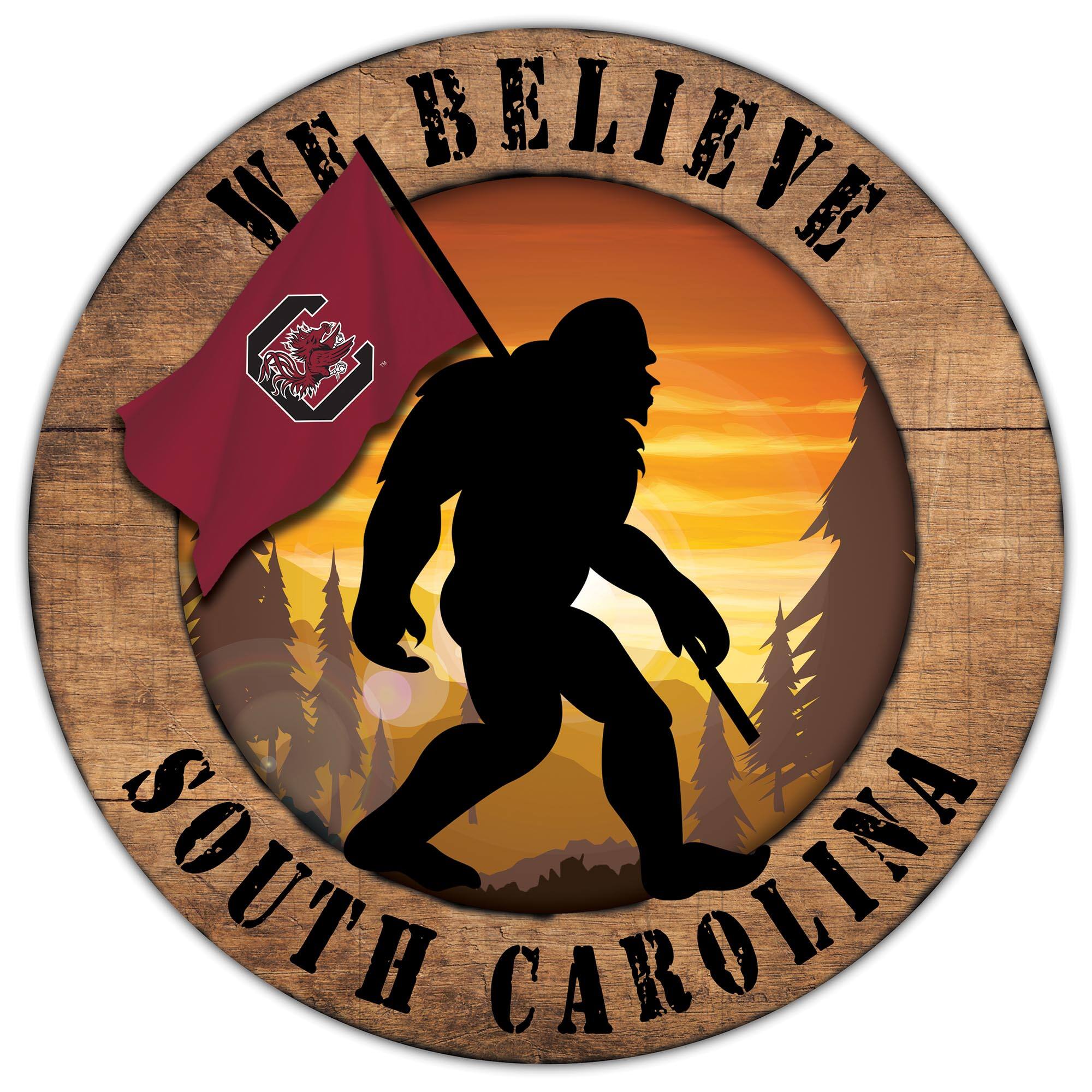 Fan Creations South Carolina Gamecocks 12'' We Believe Bigfoot Circle ...