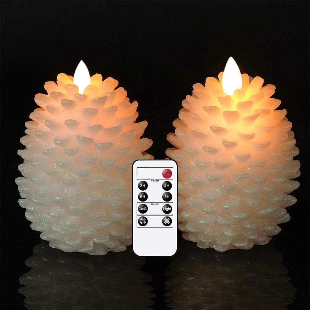 Refined Abode Design Candles Timer Operated Flickering Wick Real Wax ...