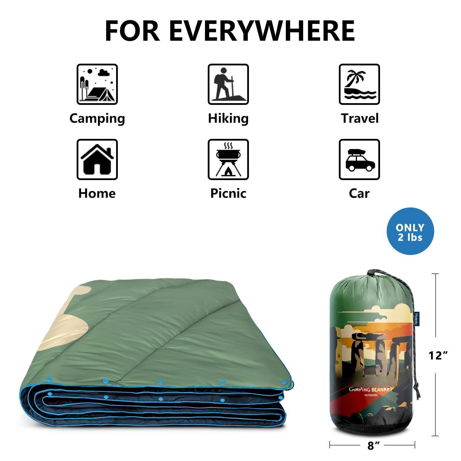 Dapper Styles Camping Blanket Puffy Printed Camp Blankets Lightweight ...