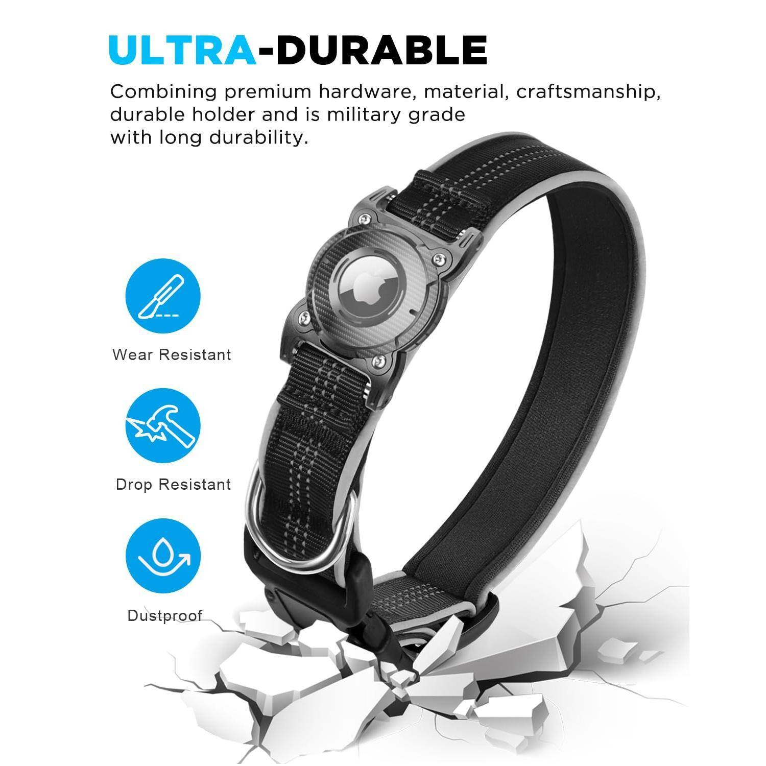 Leash Valley Refurbished Excellent Airtag Dog Collar Waterproof Holder ...