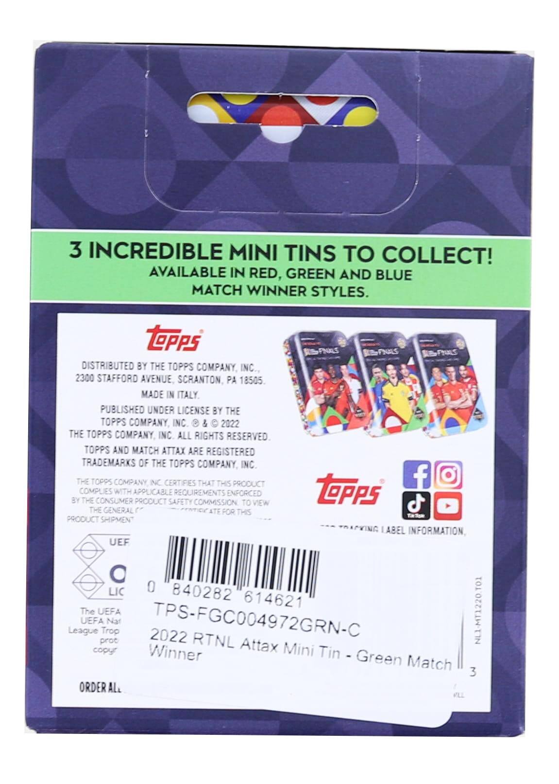 Topps 2022 RTNL Attax Mini Tin | Match Winner Green FGC004972GRN - Best Buy