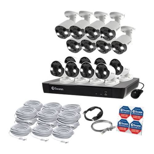 Best Buy: Swann 16-Channel, 16-Camera Indoor/Outdoor Wired 4K UHD 2TB ...