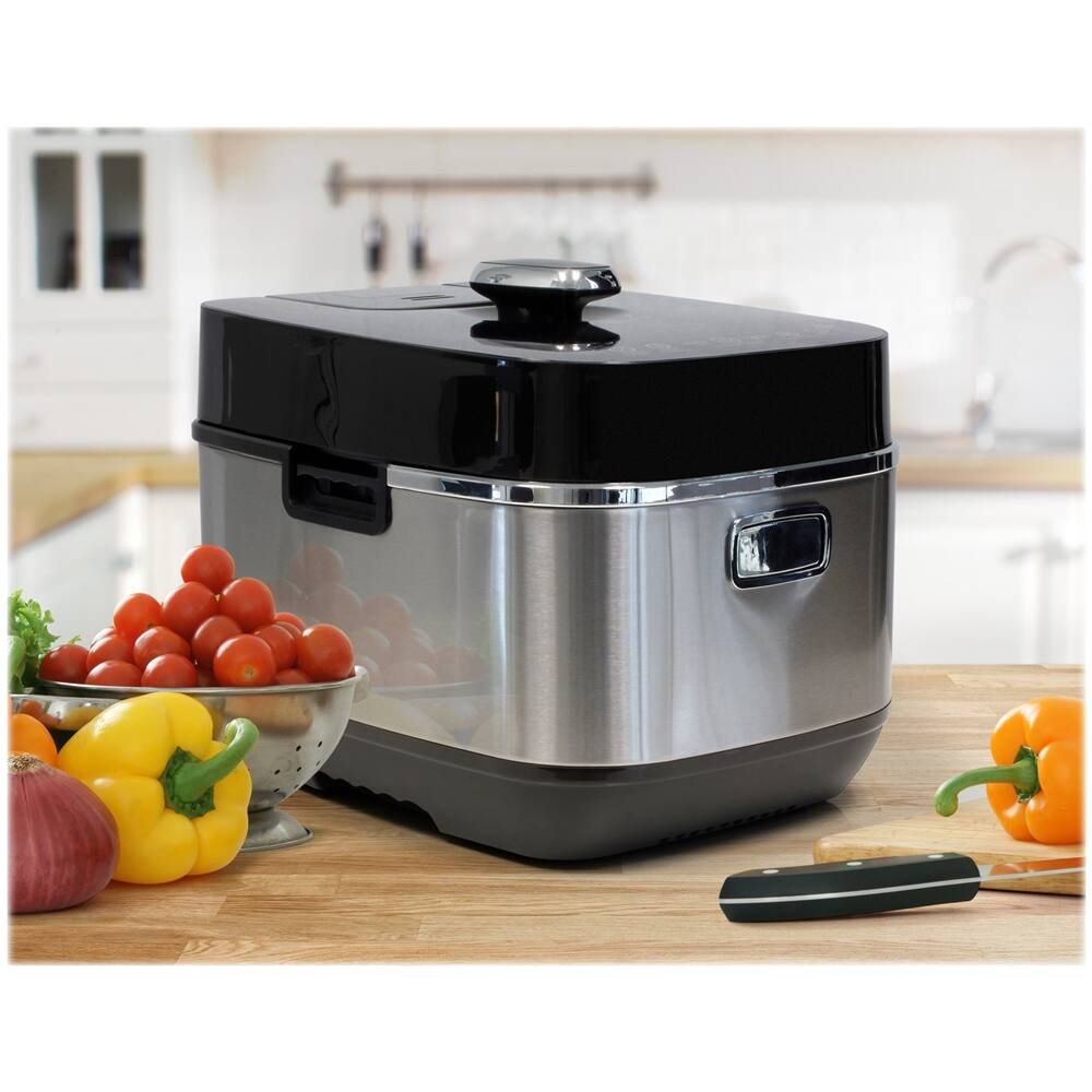 Best Buy: Healthy Cuisine 6qt Digital Pressure Cooker Black/Silver HPCI50