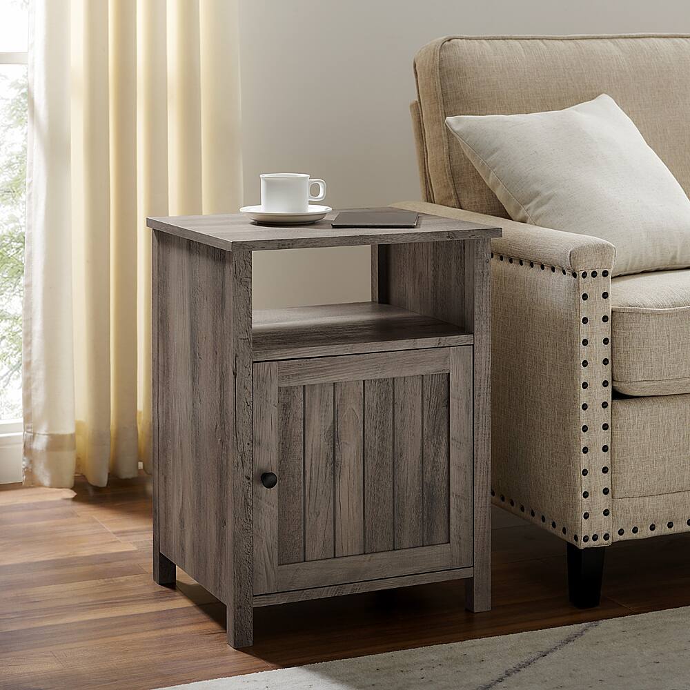 Customer Reviews: Walker Edison Farmhouse Groove Door Side Table ...