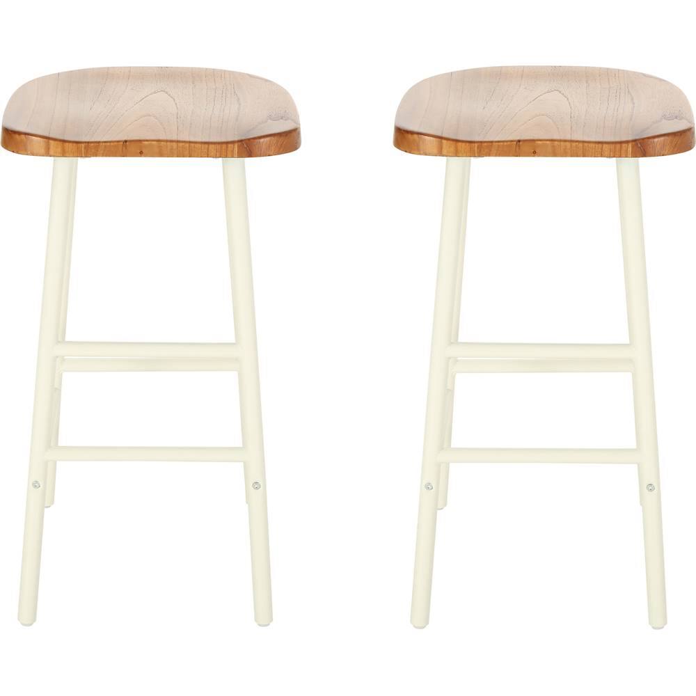 Best Buy: Noble House Pindall Iron and Pine Veneer Barstools (Set of 2 ...