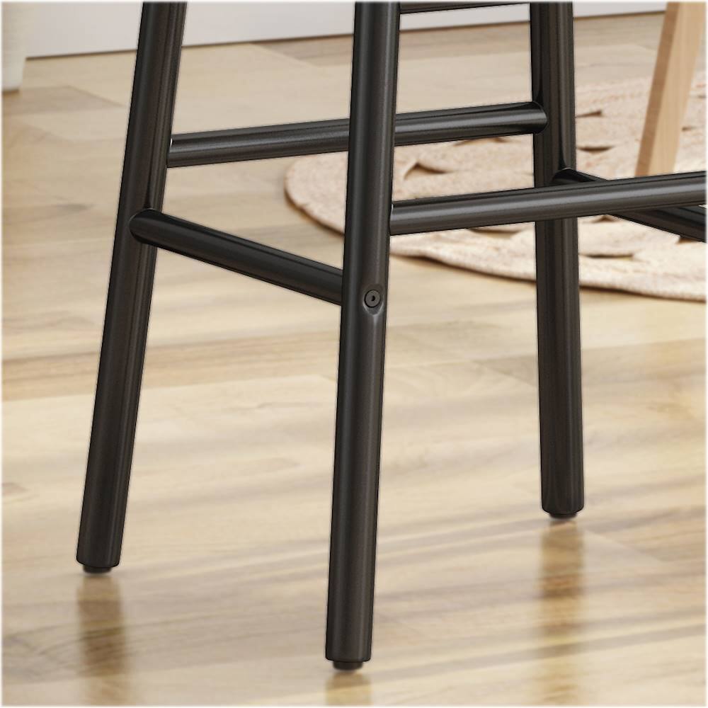Best Buy: Noble House Pindall Iron and Pine Veneer Barstools (Set of 2 ...