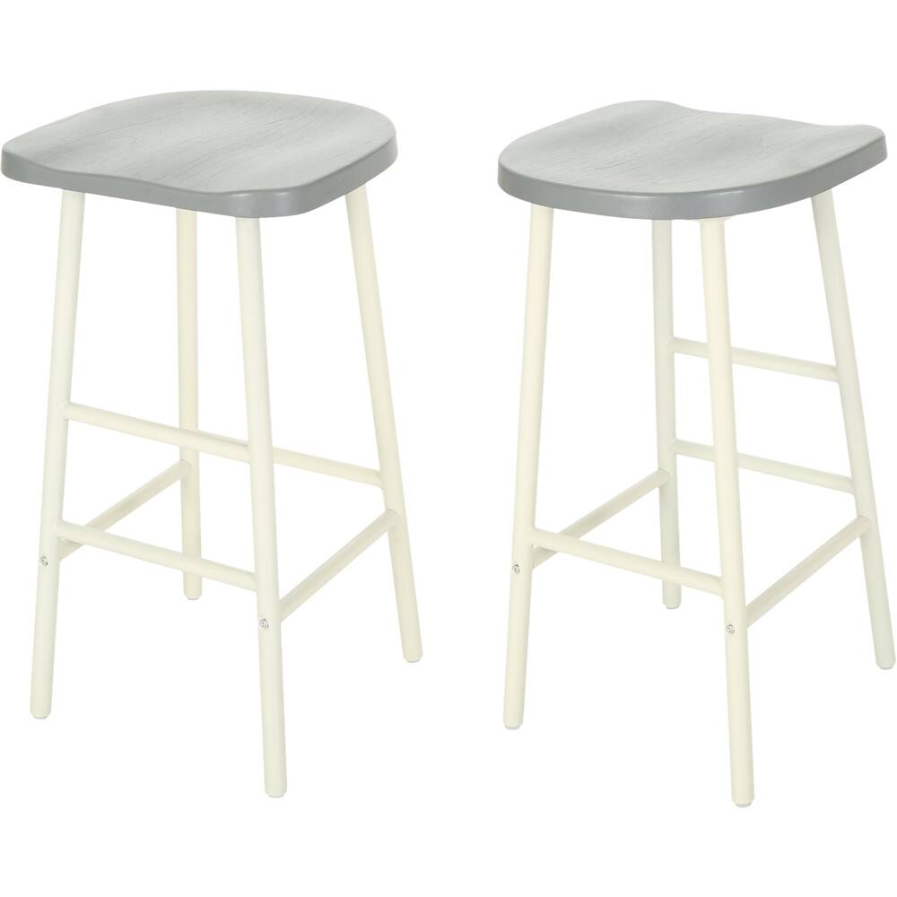 Best Buy: Noble House Pindall Iron and Pine Veneer Barstools (Set of 2 ...