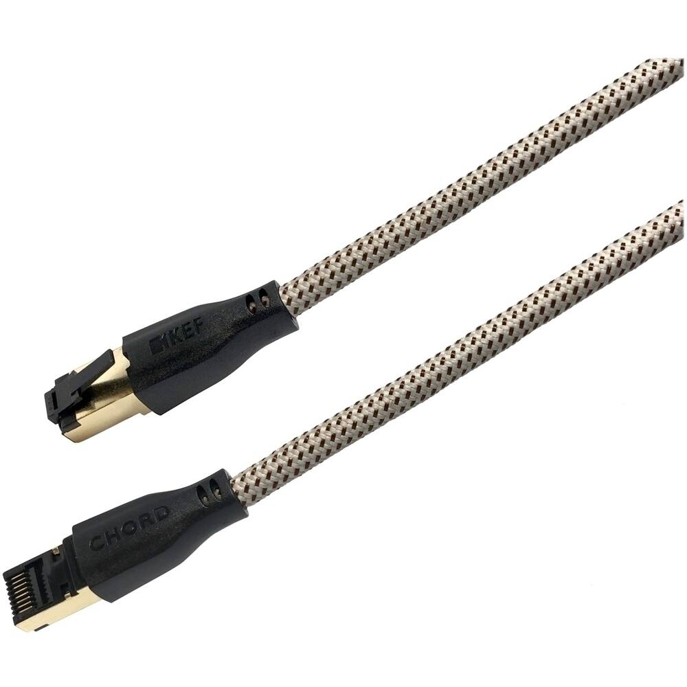 KEF 19.7' Cat 6a Ethernet Cable White/Gold KSTREAMWH - Best Buy