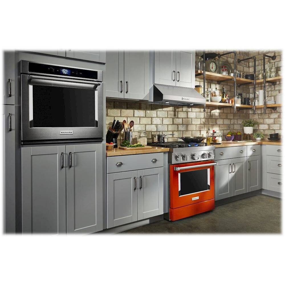KitchenAid 4.1 Cu. Ft. Freestanding Dual Fuel True Convection Range ...