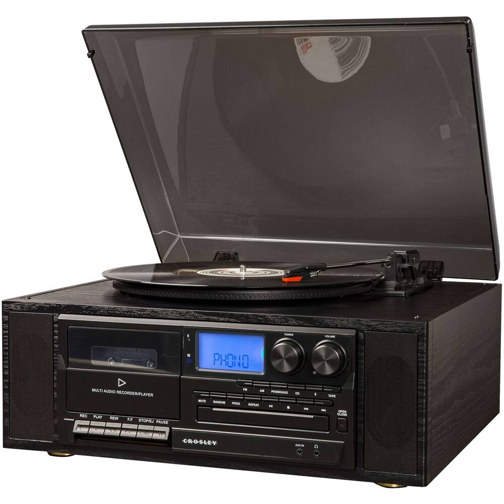 Customer Reviews: Crosley Ridgemont Bluetooth Stereo Audio System Black ...