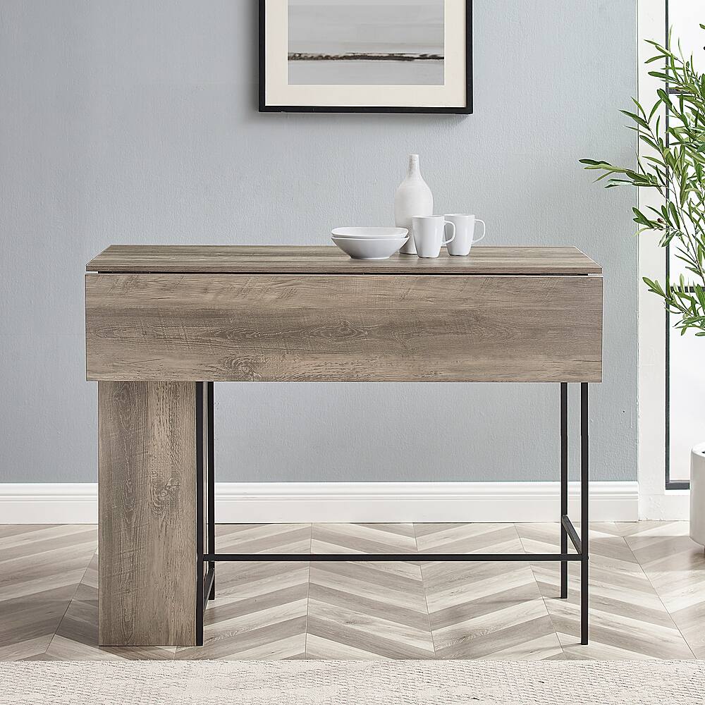 Customer Reviews: Walker Edison Rectangular Drop Leaf Counter Table ...