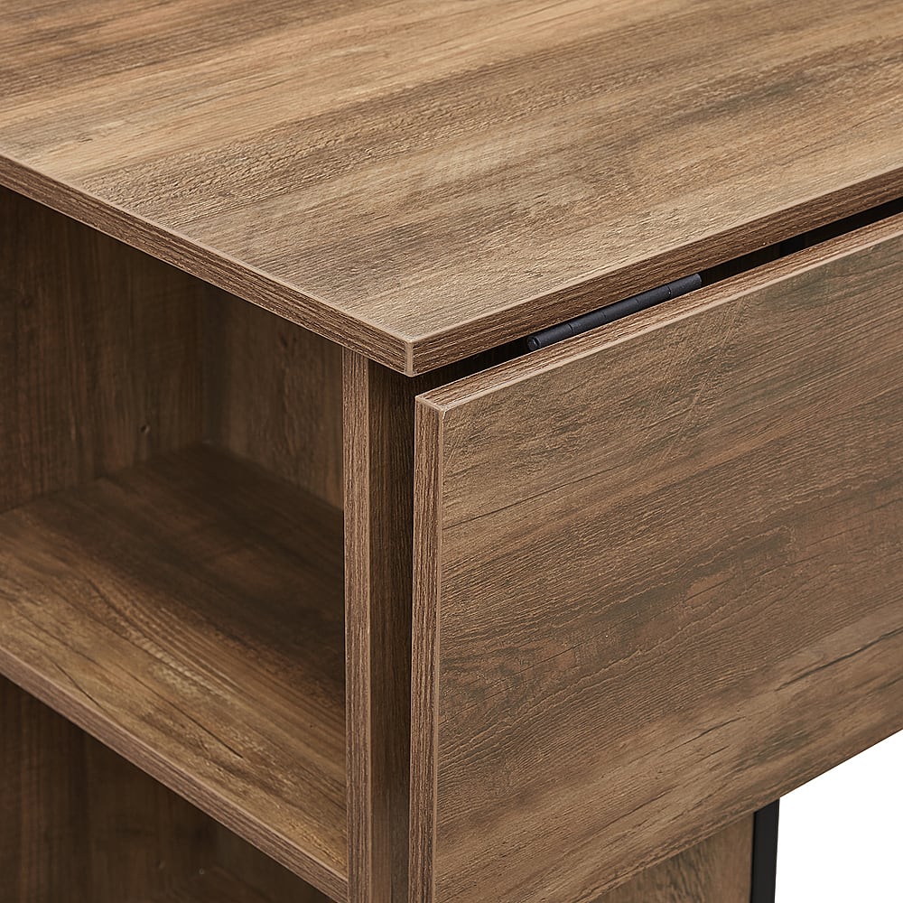 Best Buy: Walker Edison Rectangular Drop Leaf Counter Table Reclaimed ...