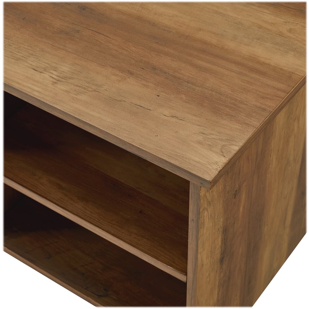 Best Buy: Walker Edison Rustic Industrial Entryway Shoe Rack Bench ...