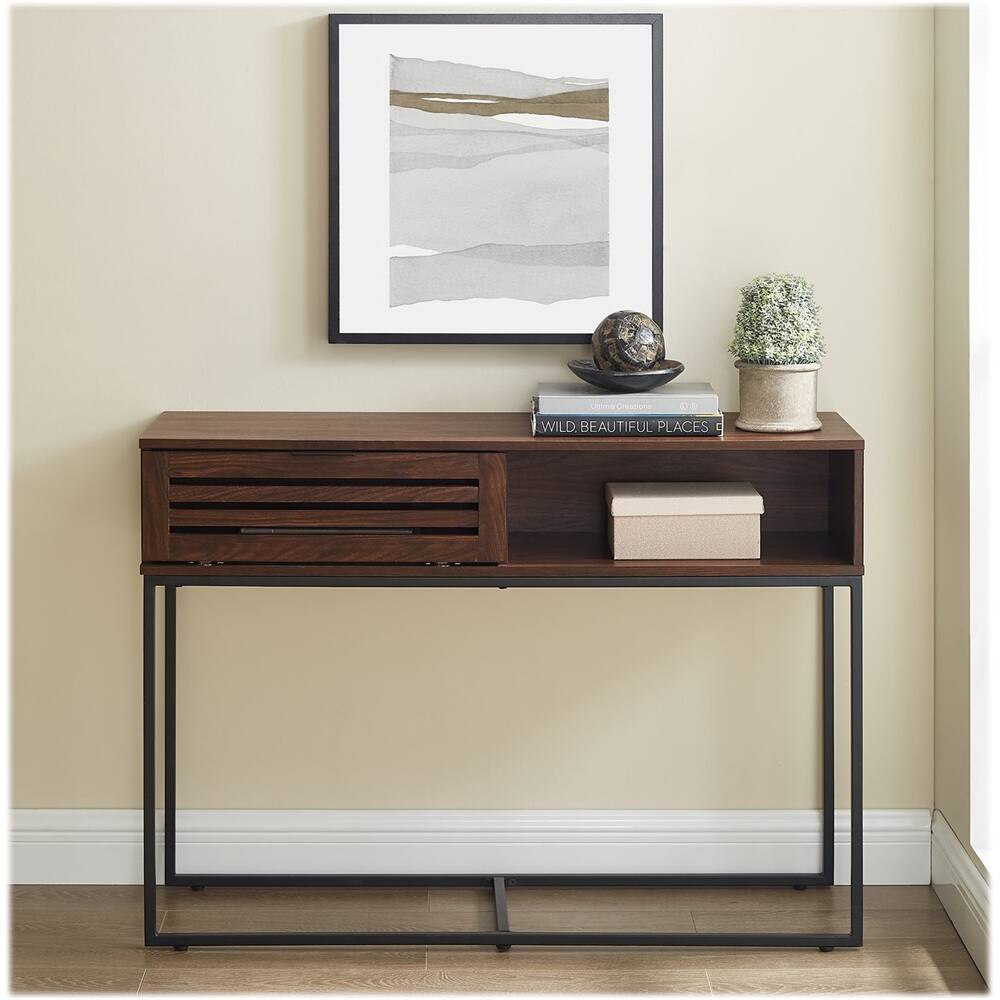 Best Buy: Walker Edison Modern Entry Table Dark Walnut BBF42JACETDW