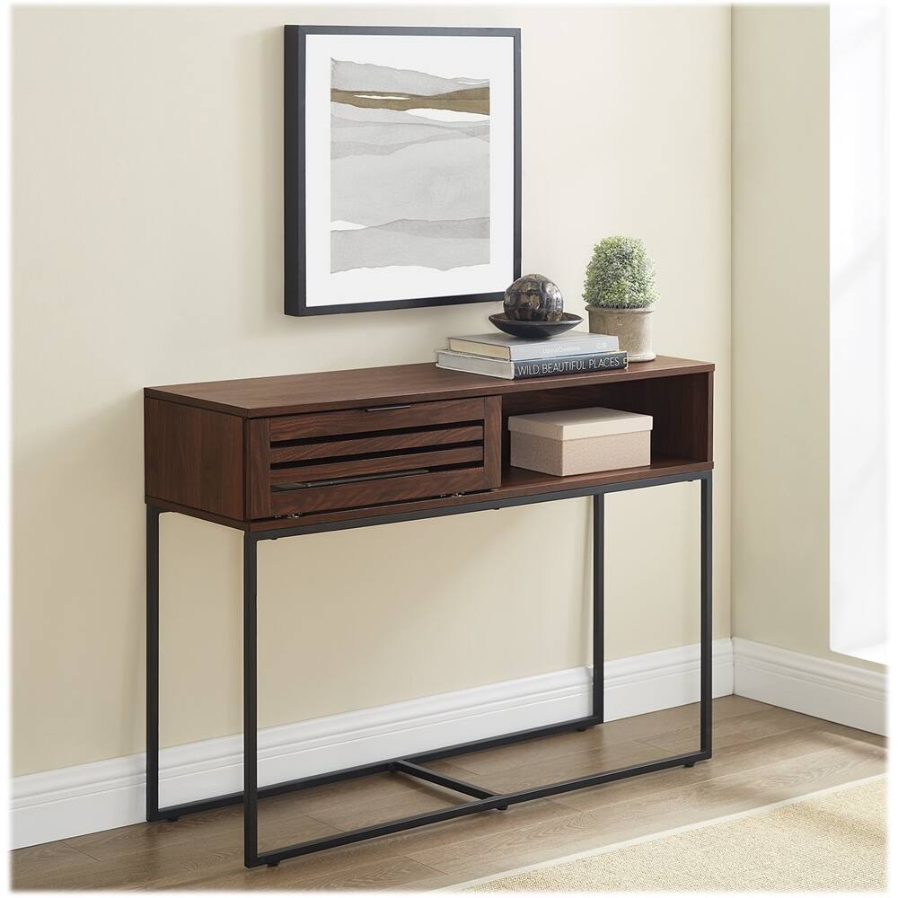 Best Buy: Walker Edison Modern Entry Table Dark Walnut BBF42JACETDW