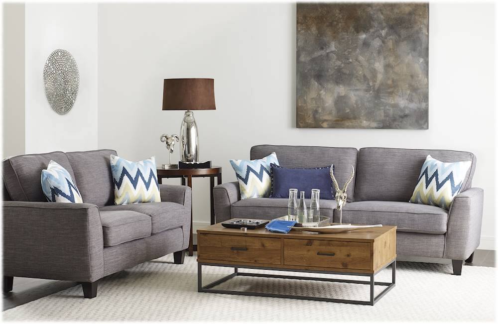 Best Buy: Serta Astoria 2-Seat Loveseat Light Gray UPH200076