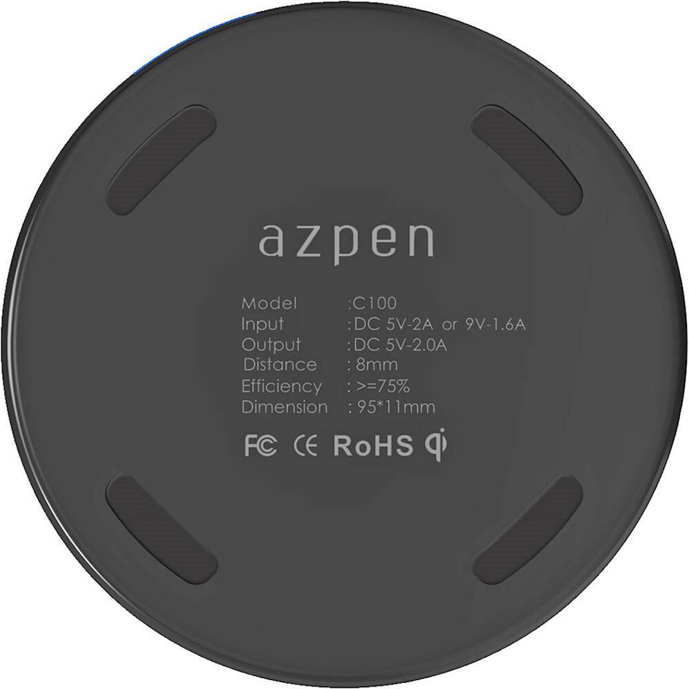 Best Buy: Azpen 10W Qi Certified Fast Charge Wireless Charging Pad for ...