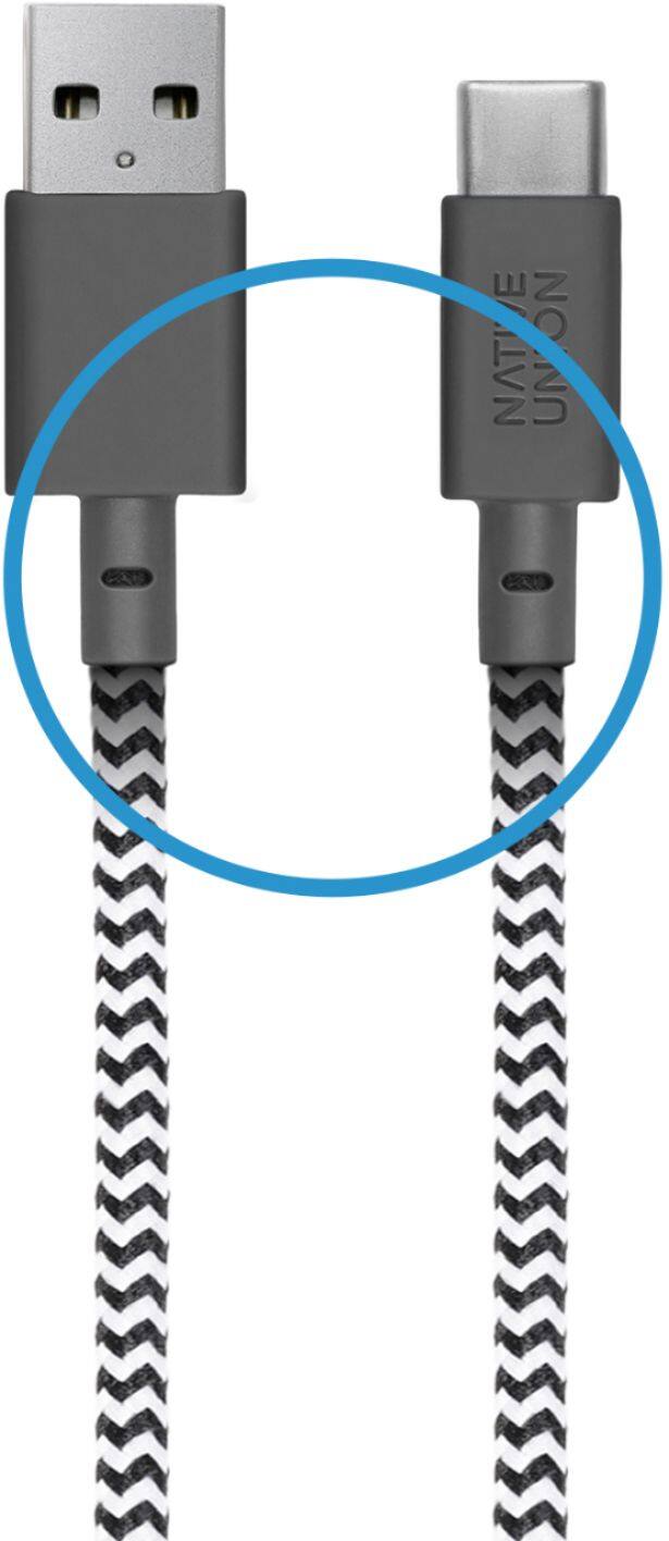 Native Union 4' USB Type C to USB Type A Cable Zebra BELT-AC-ZEB-NP ...