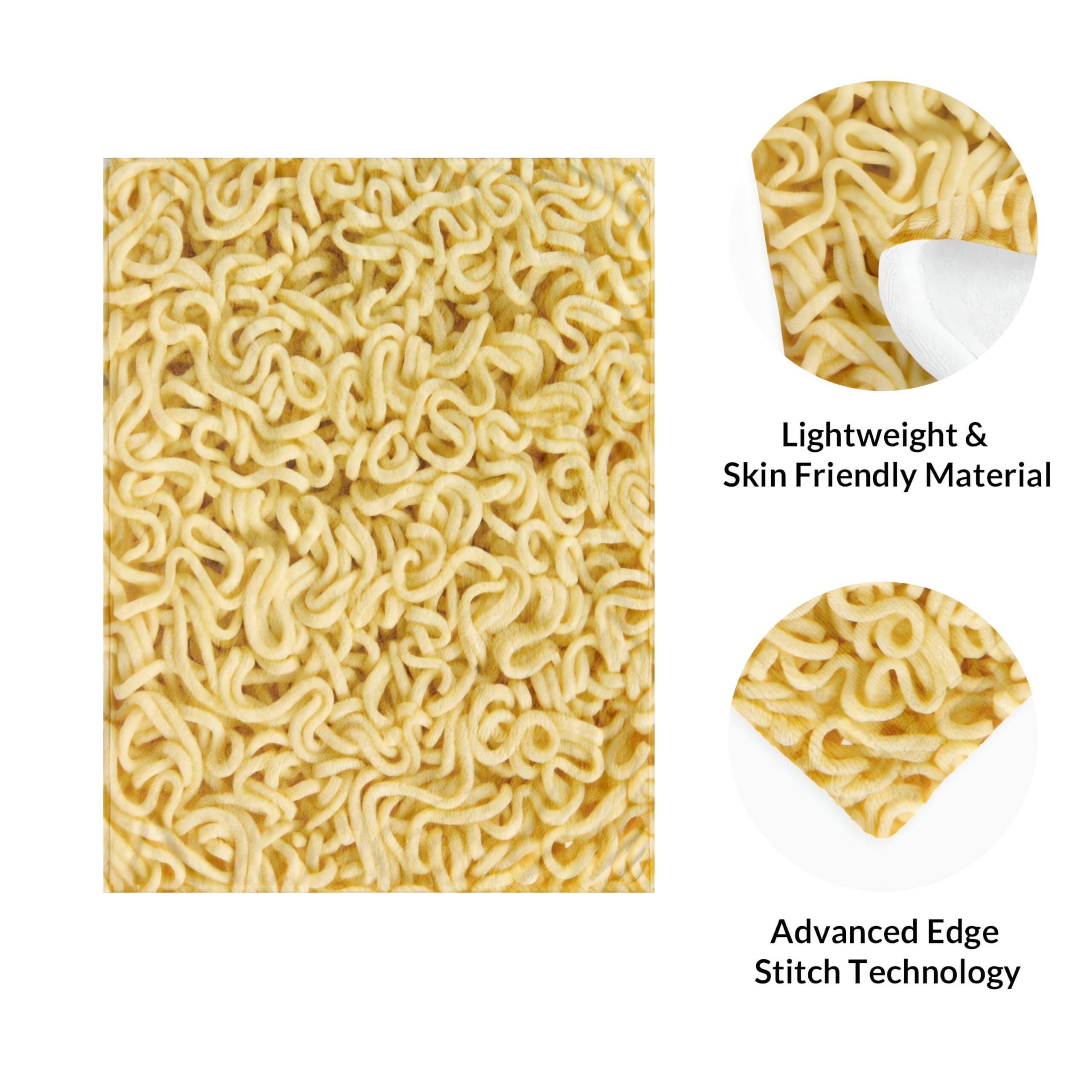 Fabibe Novelty Instant Noodles Blanket Funny Realistic Food Throw ...