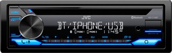JVC In-Dash CD/DM Receiver Built-in Bluetooth with Detachable Faceplate Black KD-T710BT - Best Buy