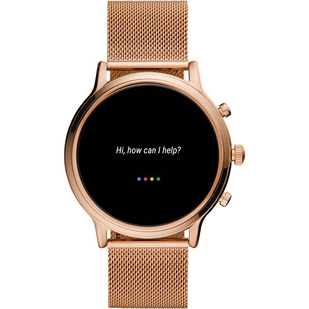 Best Buy: Fossil Gen 5 Smartwatch 44mm Stainless Steel Rose Gold With ...