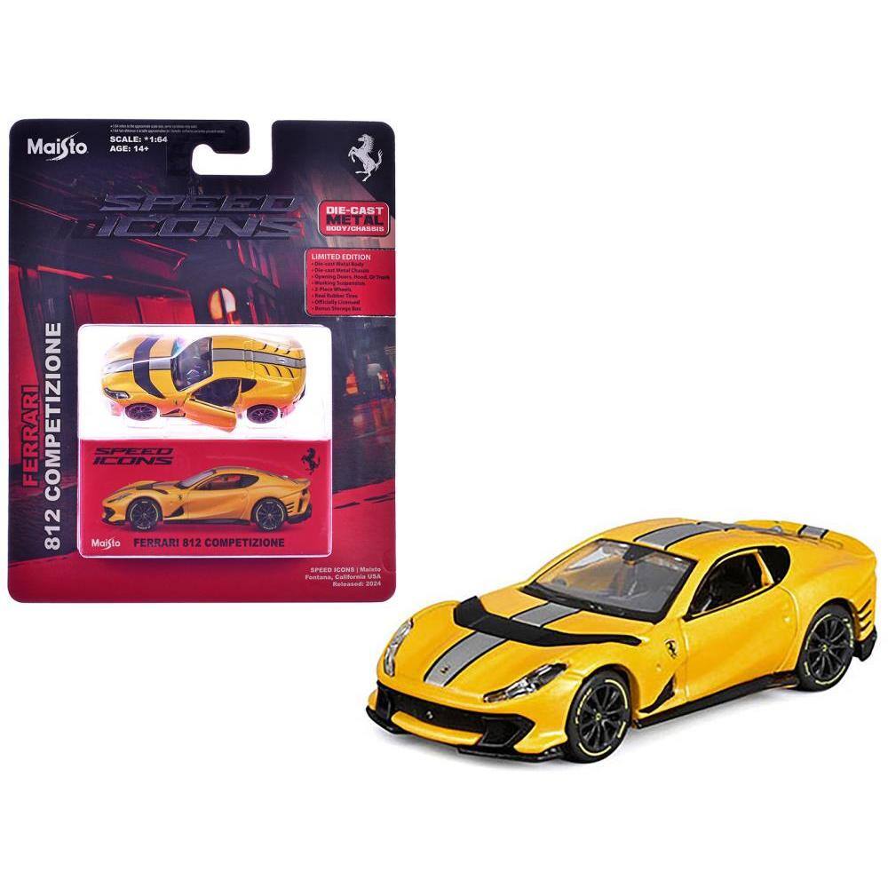 Ferrari 812 Competizione Stripe "Speed Icons" Series 1/64 Diecast Model ...