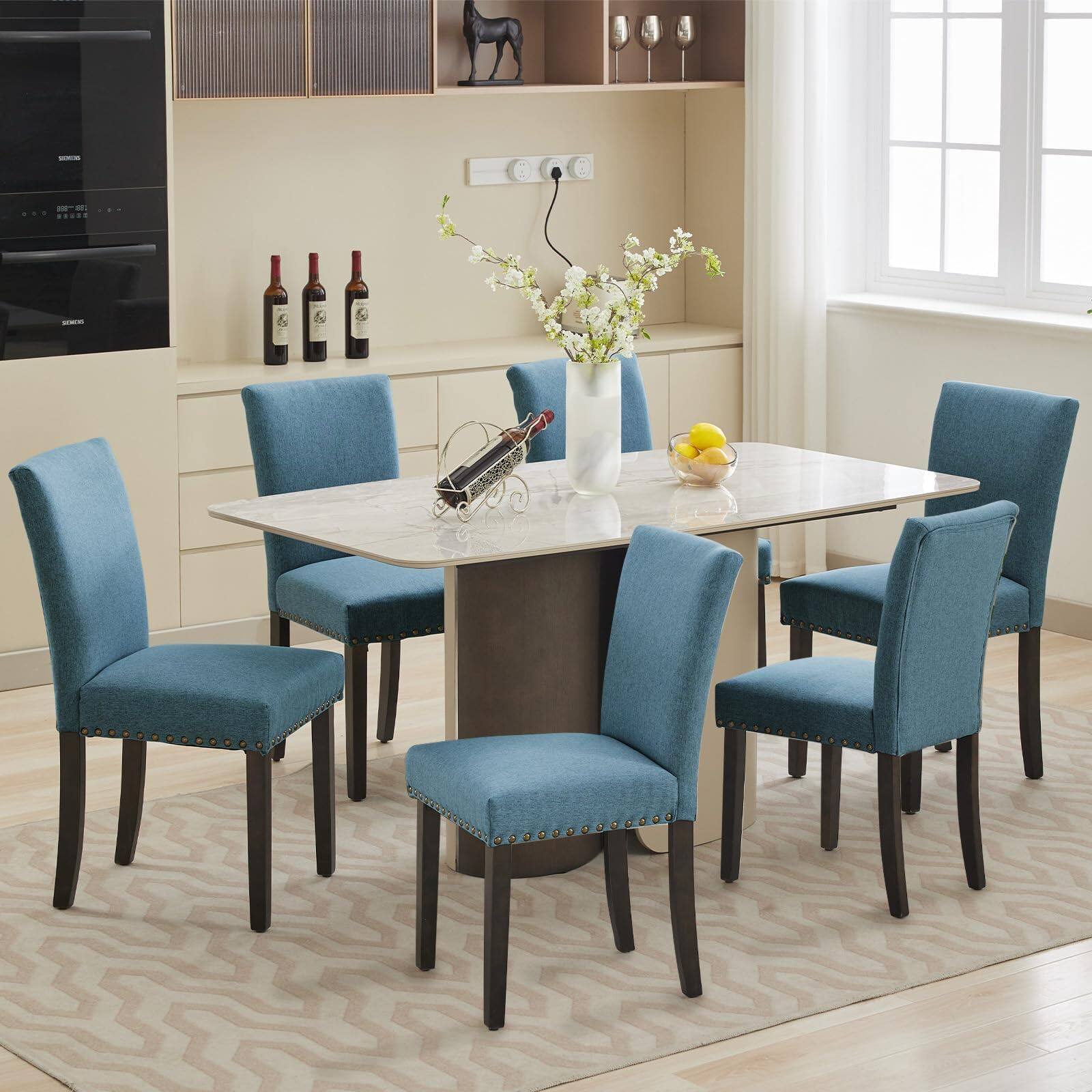 Babevy Dining Chairs Set Upholstered Parsons Diner Room Chair Sets ...