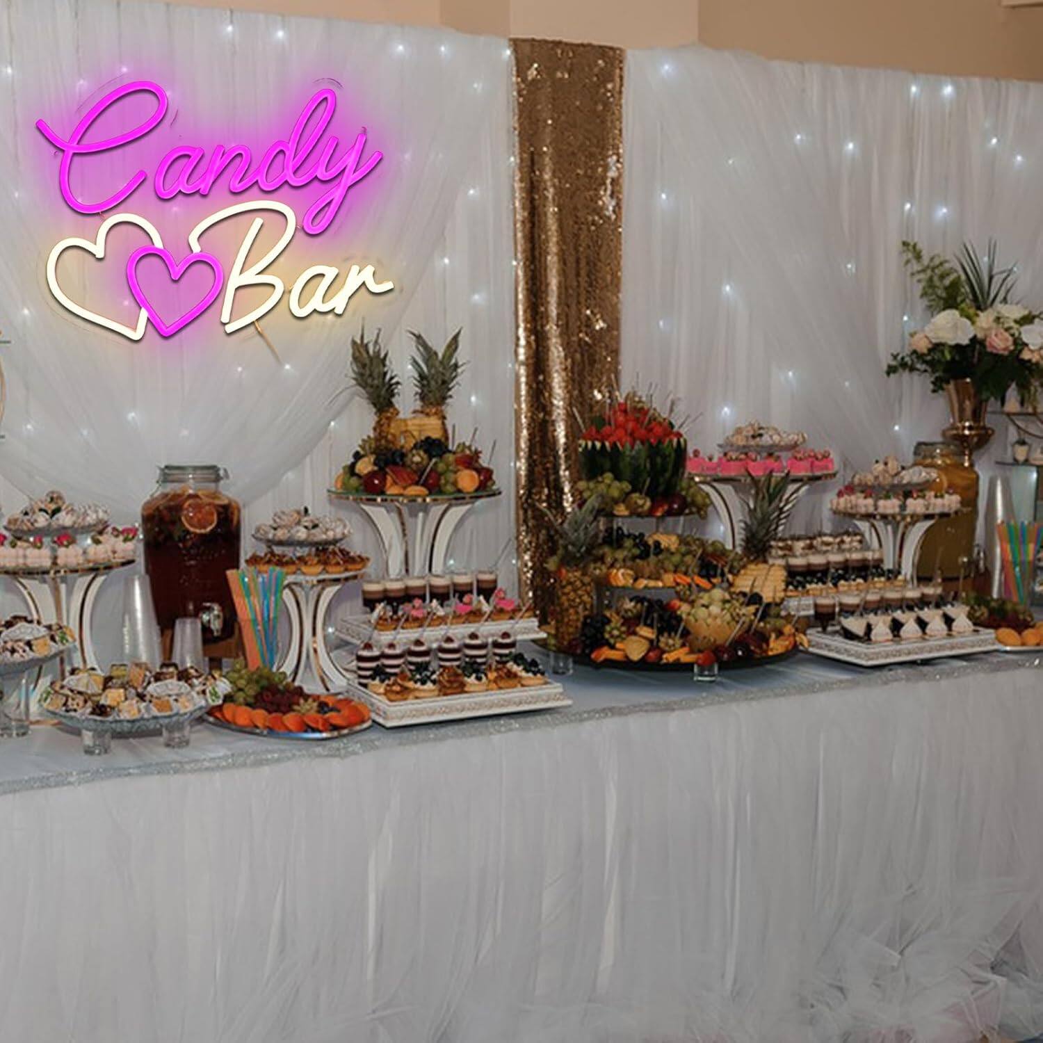 Auledio Candy Bar Neon Sign for Wall Decor, 15.4" x 11.8" Led Signs for ...