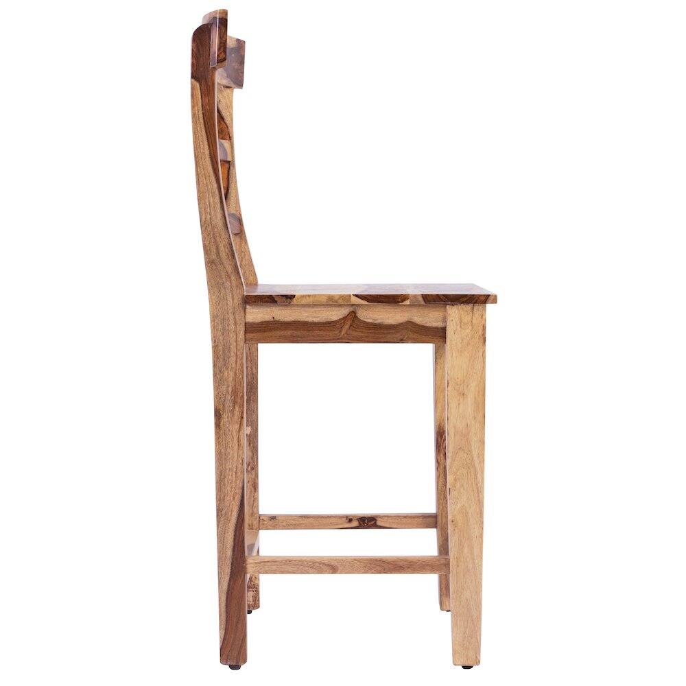 Porter Designs Taos Solid Sheesham Wood Counter Chair Natural BG3881350 ...