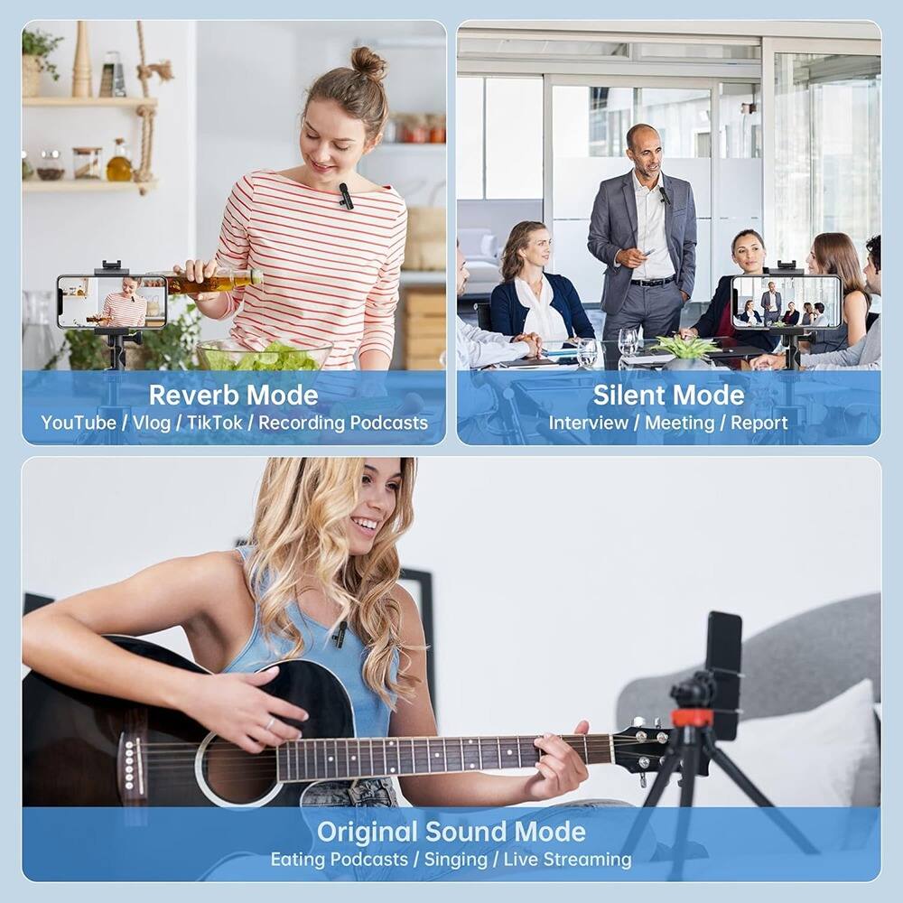 MOSZAR LLC Mic2 Lavalier Microphone – Mini Clip On, Noise Reduction, Black, iPhone & Android ...