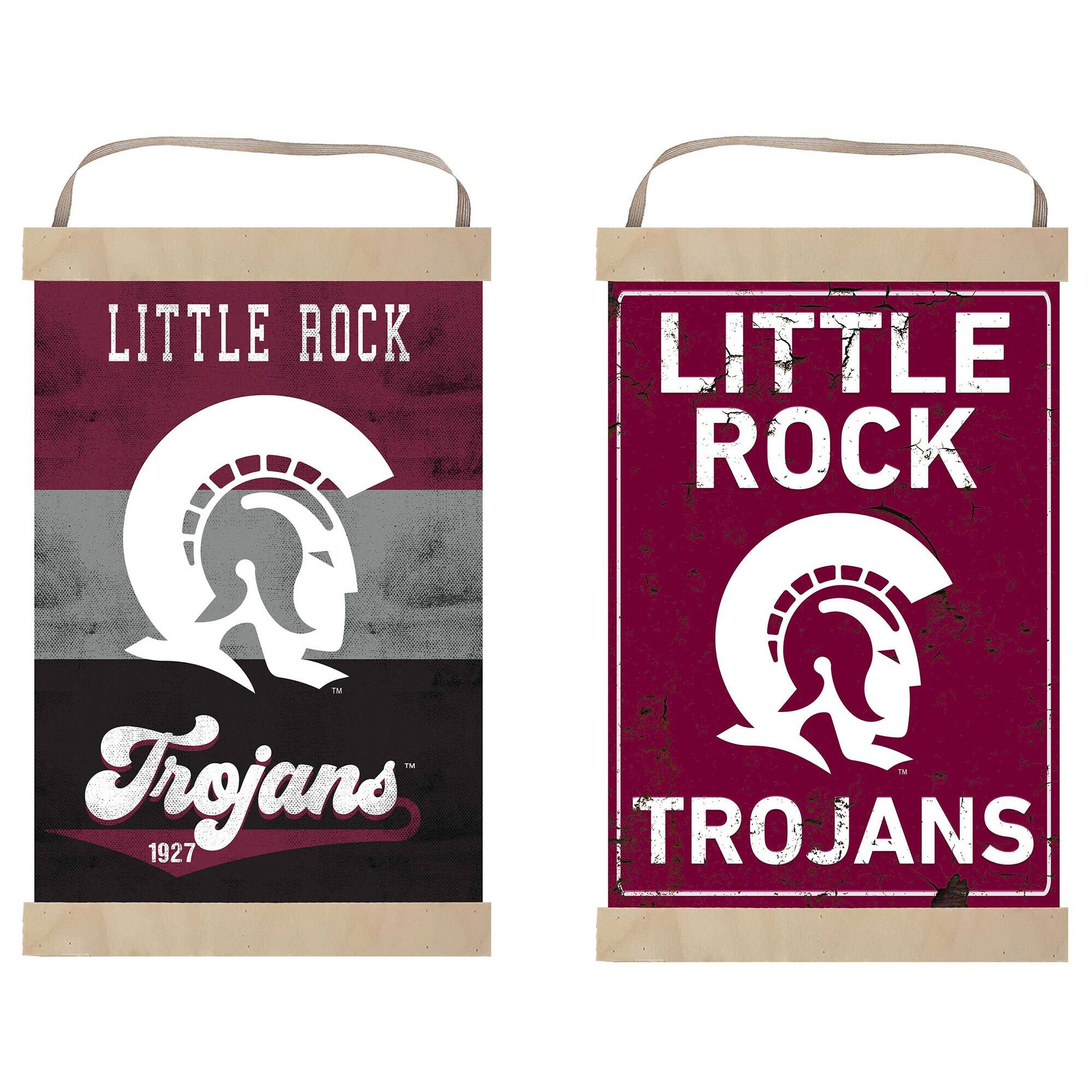 Jardine Arkansas Little Rock Trojans Reversible Retro Logo Banner Sign ...
