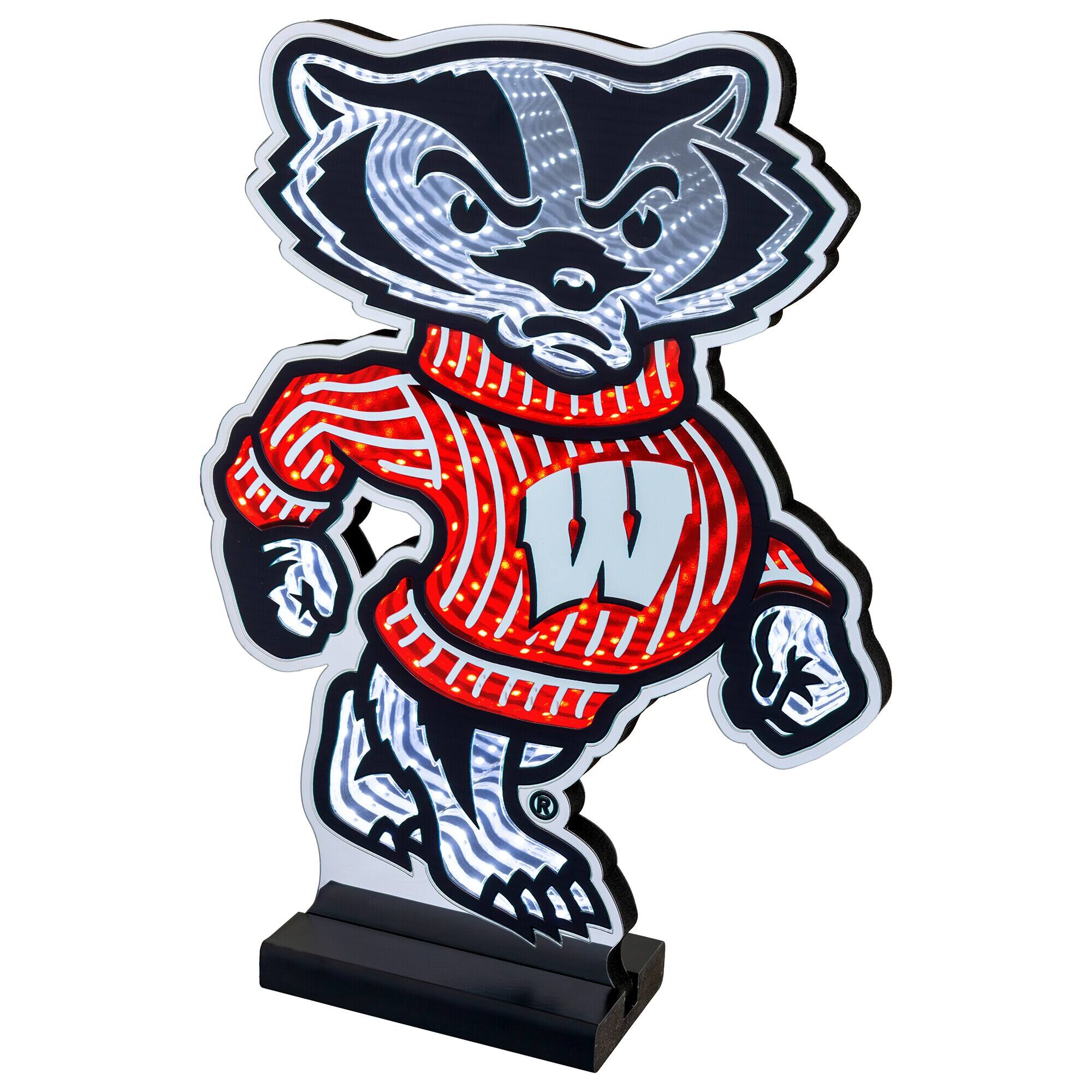 Sporticulture Wisconsin Badgers LED Infinity Logo Light Red 203081453 ...