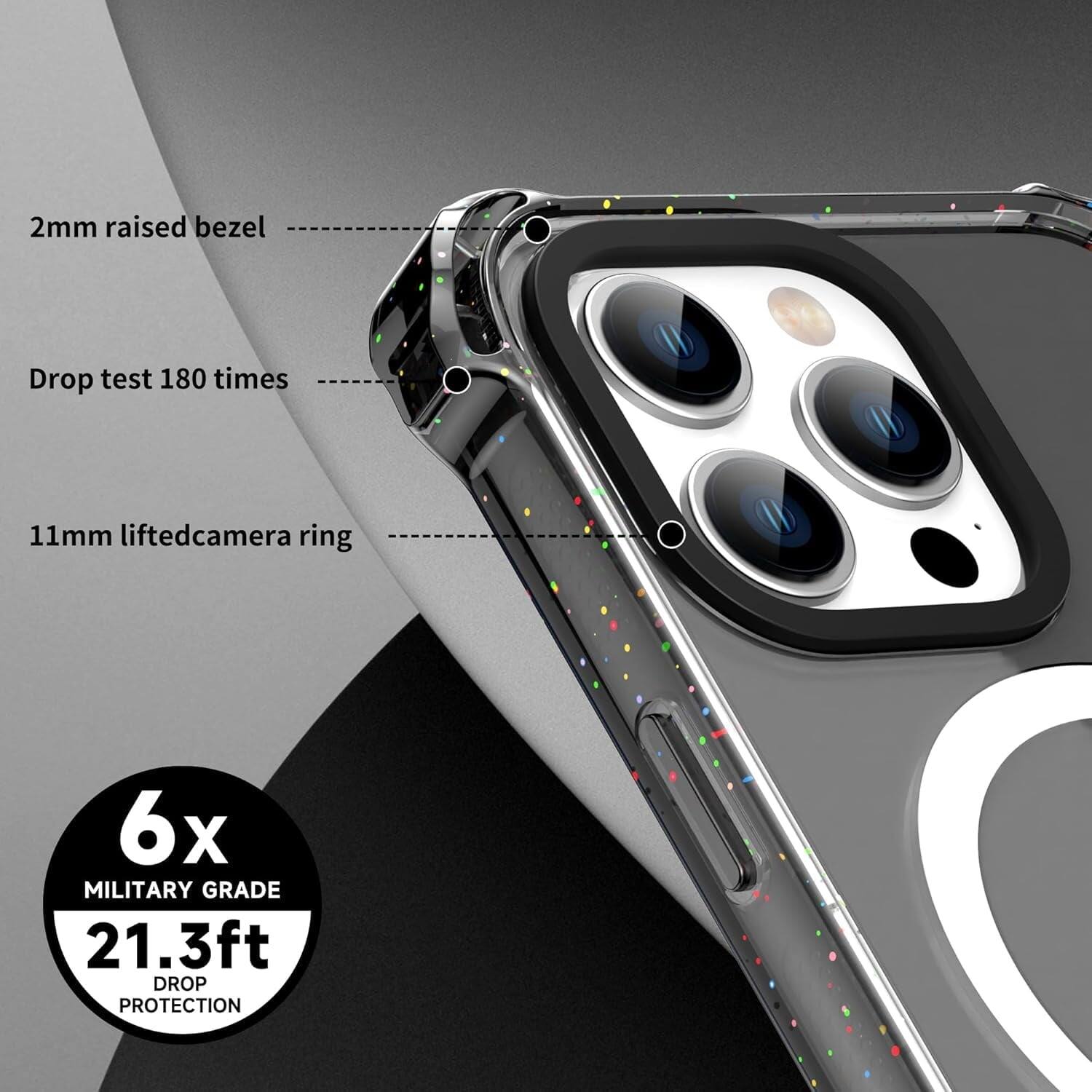Entronix Magnetic Case for iPhone 15 Pro Max Clear Bounce Frame for ...