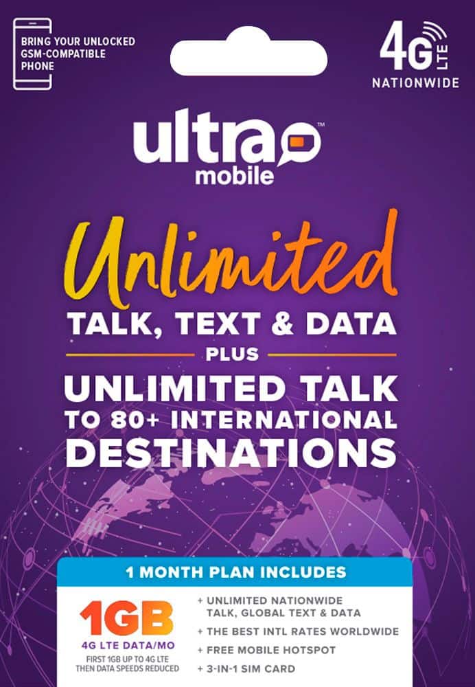 Best Buy: Ultra Mobile $19 Prepaid SIM Card Kit UM001049