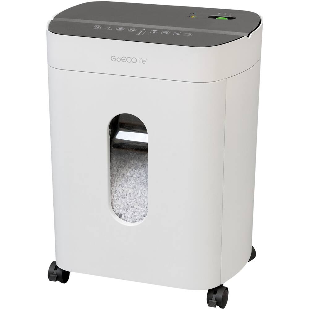 GoECOlife Premier Edition 12 Sheet Microcut Paper Shredder White ...