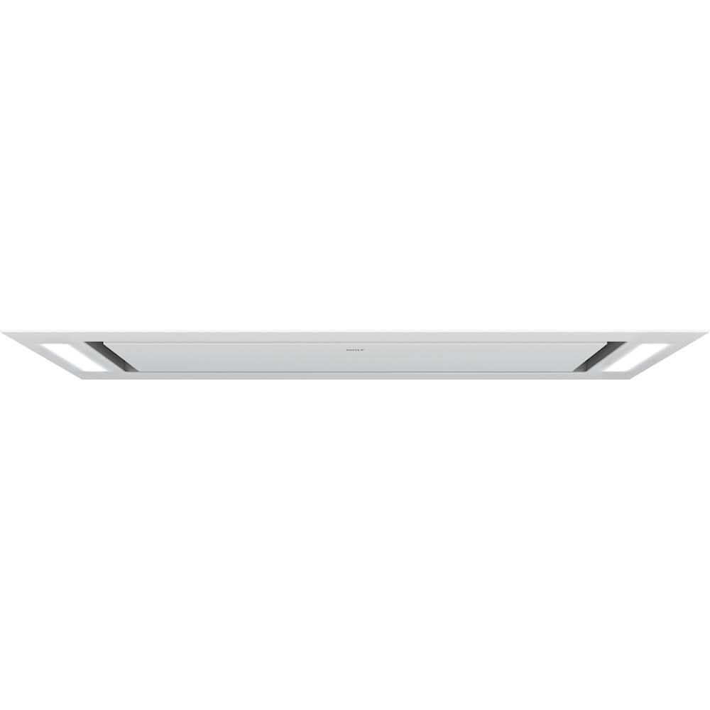 Wolf 48 inches Externally Vented Island Range Hood White Glass VC36W ...
