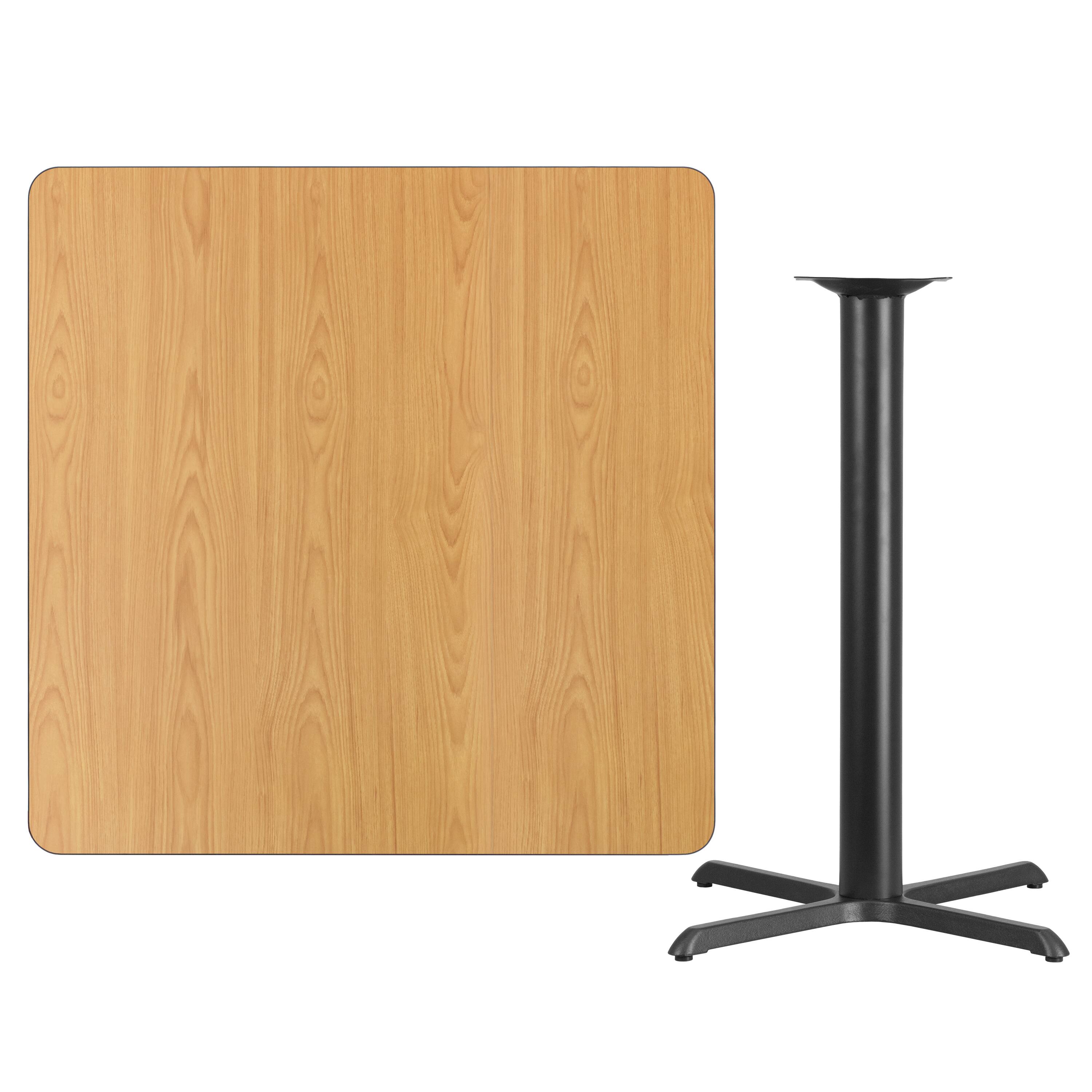 Alt View 2. Emma + Oliver - 42" Square Laminate Table Top with 33"x33 ...