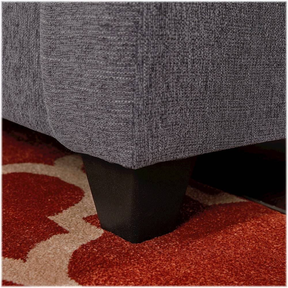 Best Buy: True Seating Ford Tufted Modern 2-Seat Fabric Loveseat Dark ...