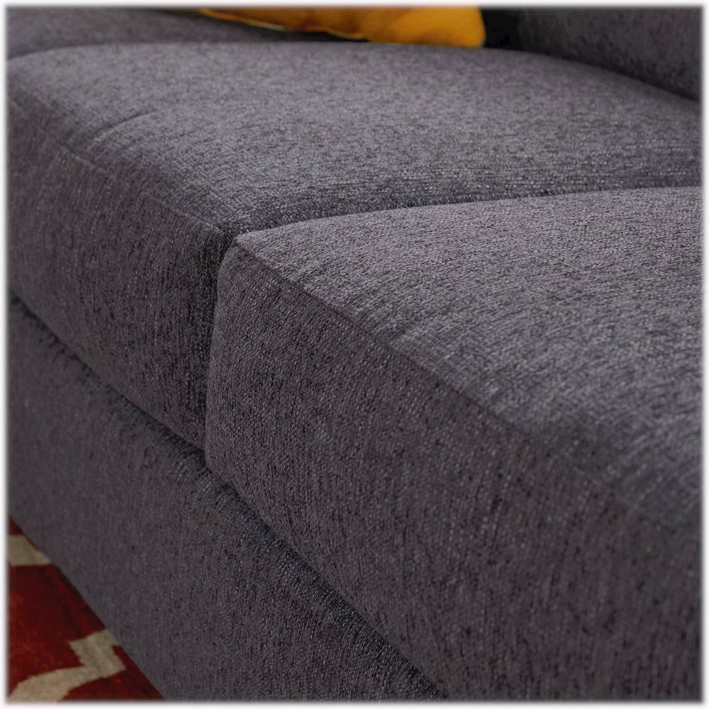Best Buy: True Seating Ford Tufted Modern 2-Seat Fabric Loveseat Dark ...
