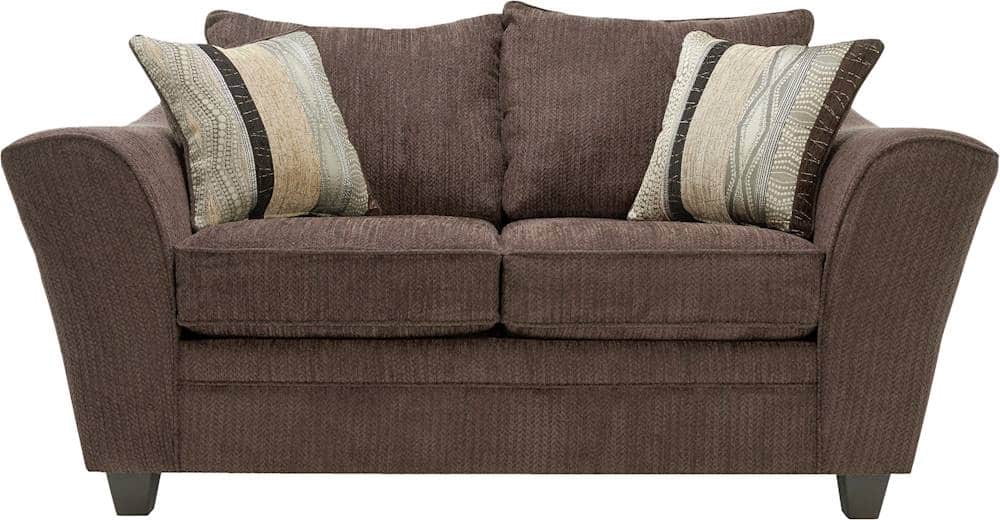 Best Buy: True Seating Franklin Modern 2-Seat Fabric Loveseat Chocolate ...