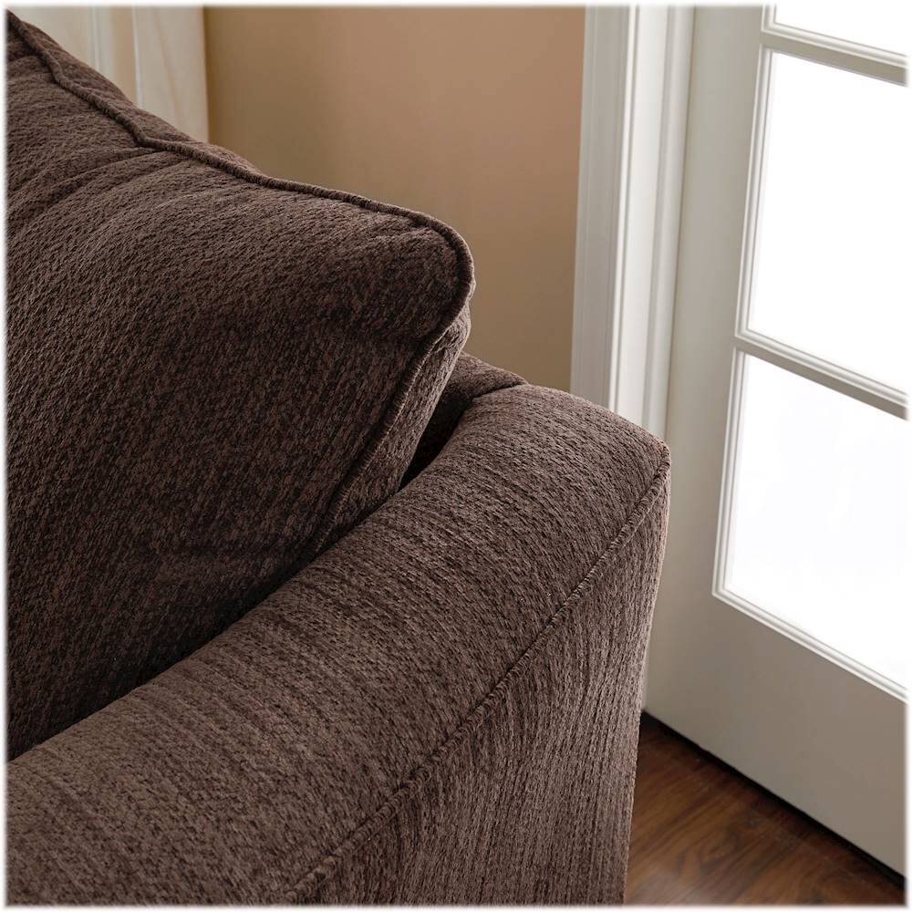 Best Buy: True Seating Franklin Modern 2-Seat Fabric Loveseat Chocolate ...