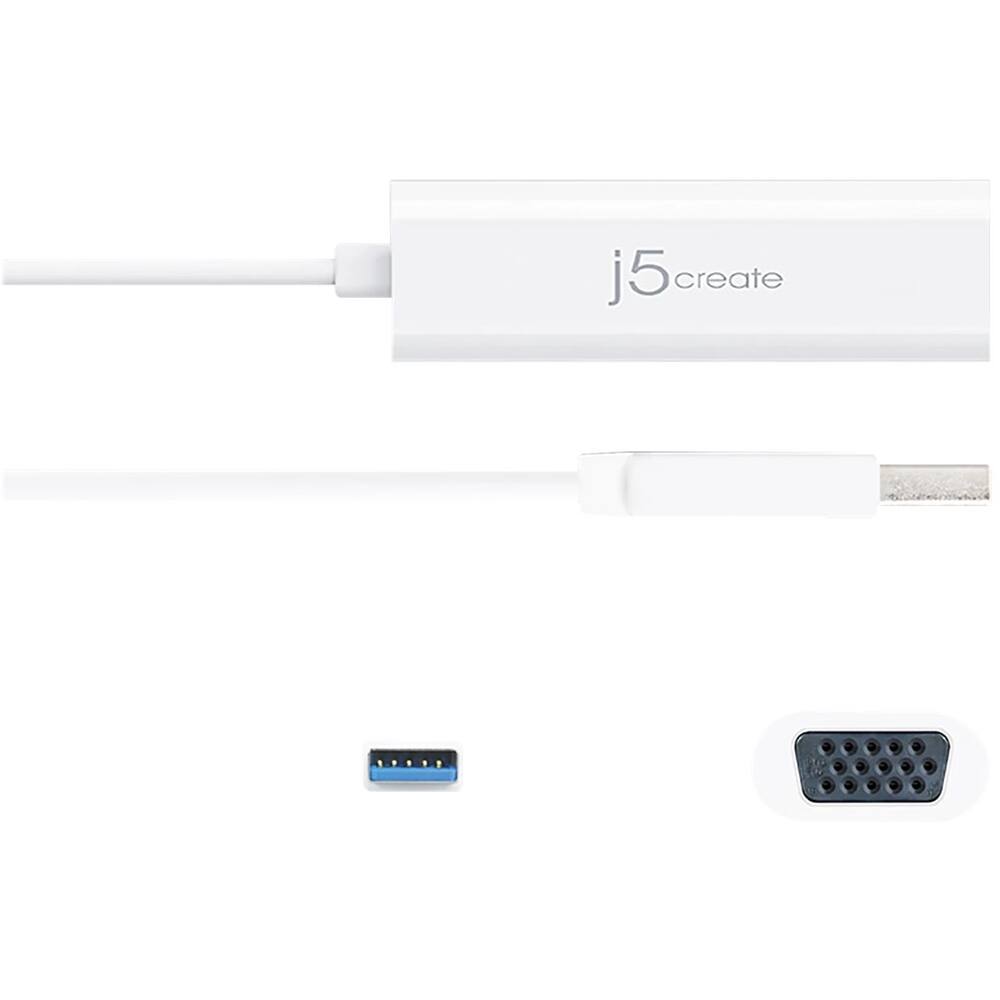Best Buy: j5create USB 3.0 to VGA Multi-Monitor Adapter White JUA214