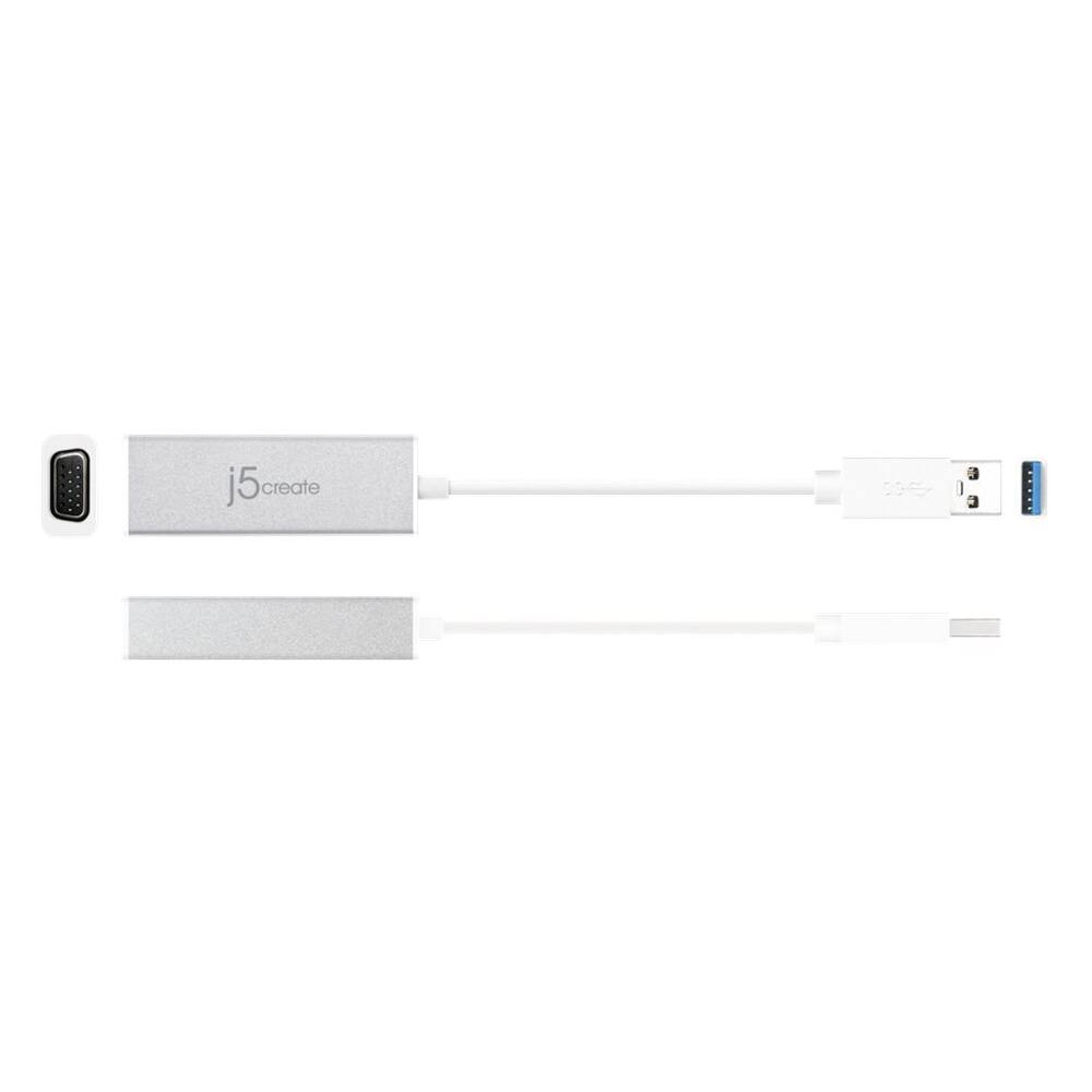 Best Buy: j5create USB 3.0 to VGA Slim Display Adapter Silver JUA315