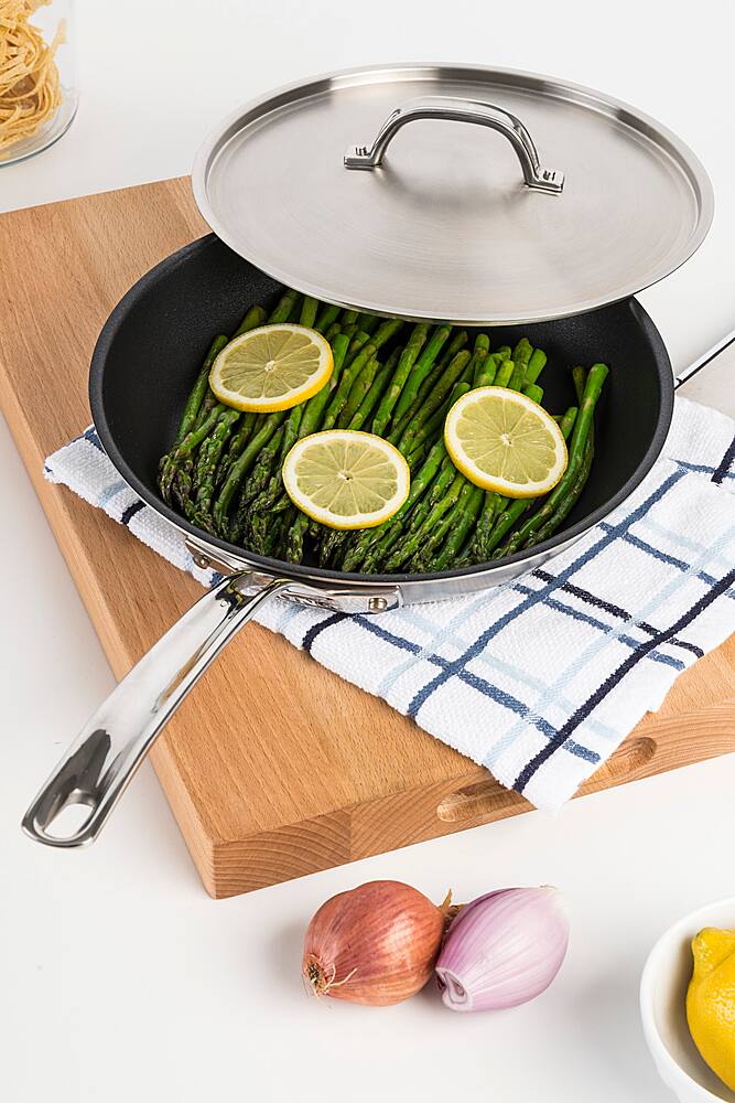 Best Buy: Viking Professional 5 Ply 10" Covered Fry Pan, Nonstick Satin ...