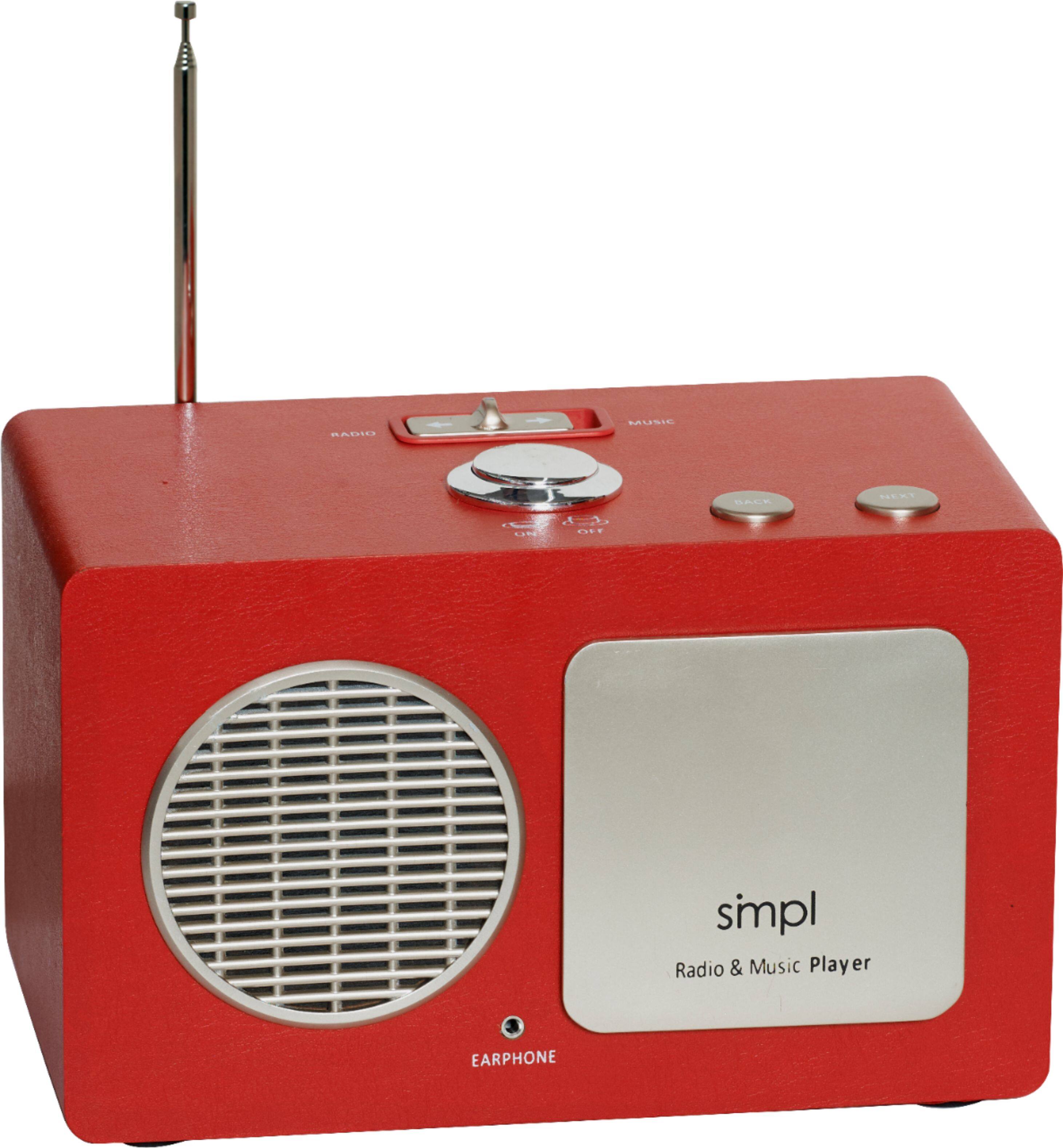 Best Buy: SMPL Music Player with AM/FM Radio Red 57025