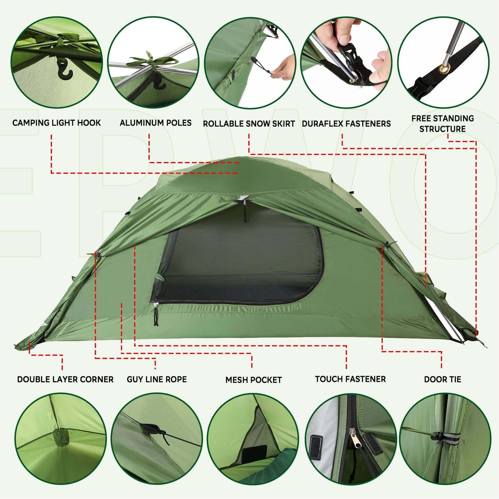 Paradigms Interiors Backpacking Tent For Winter Waterproof One ...