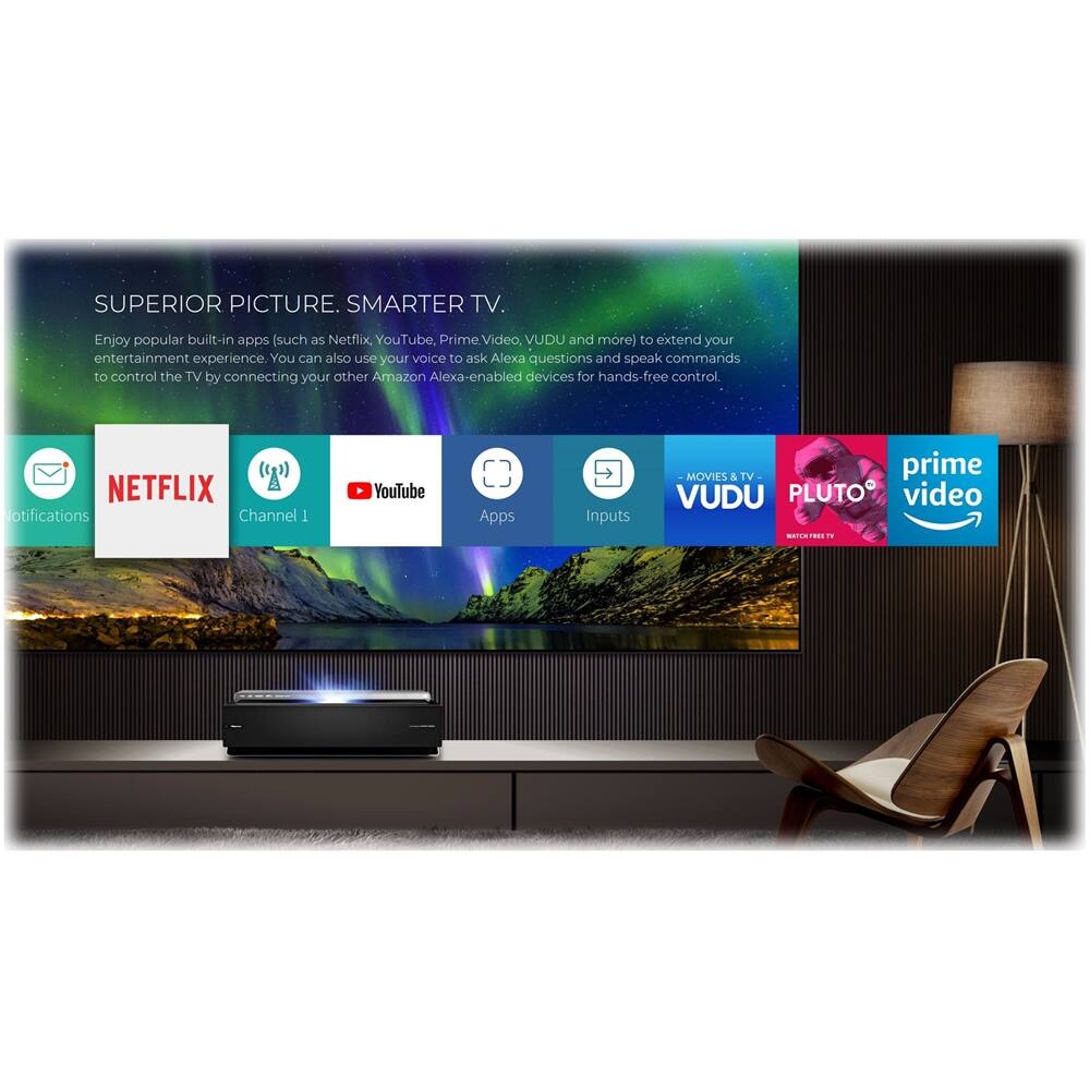 Best Buy: Hisense 100L10E1 4K Wireless Smart DLP Projector with High ...