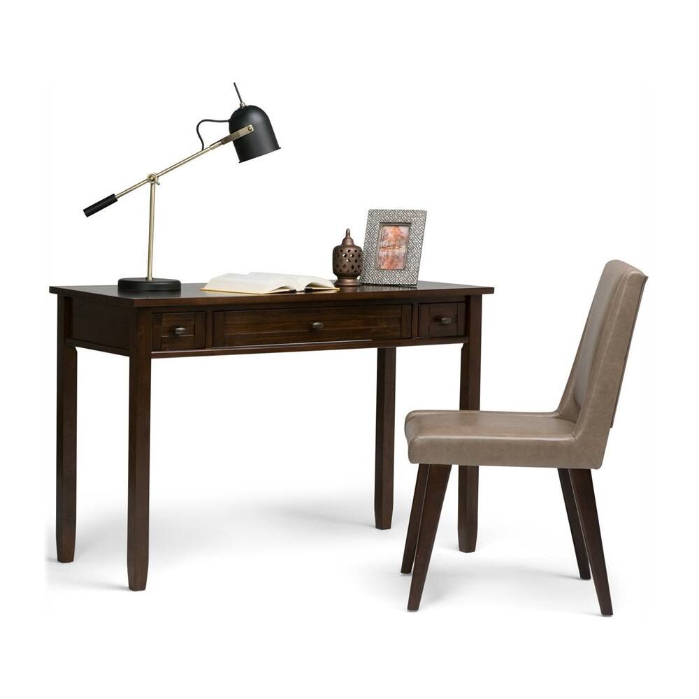 Simpli Home Warm Shaker SOLID WOOD Transitional 48 inch Wide Writing ...