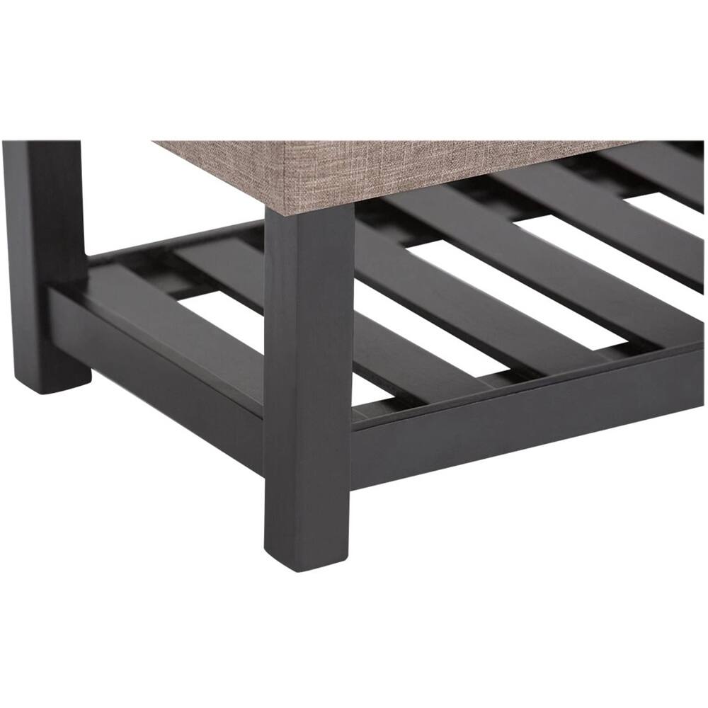 Simpli Home Saxon 44 inch Wide Traditional Rectangle Storage Ottoman ...