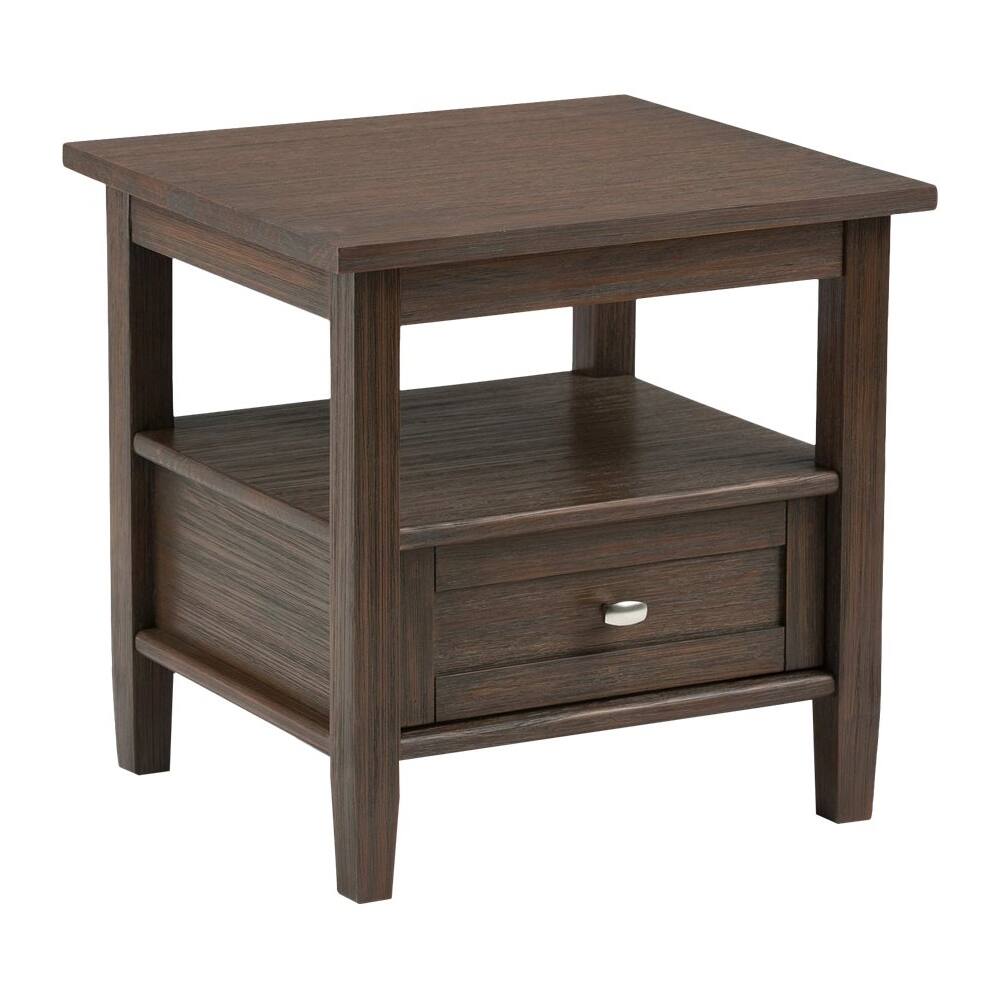 Simpli Home Warm Shaker SOLID WOOD 20 inch Wide Rectangle Transitional ...